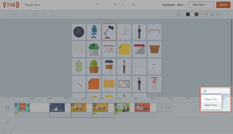 Edit Assets Across Scenes with Asset View - Vyond Product Releases
