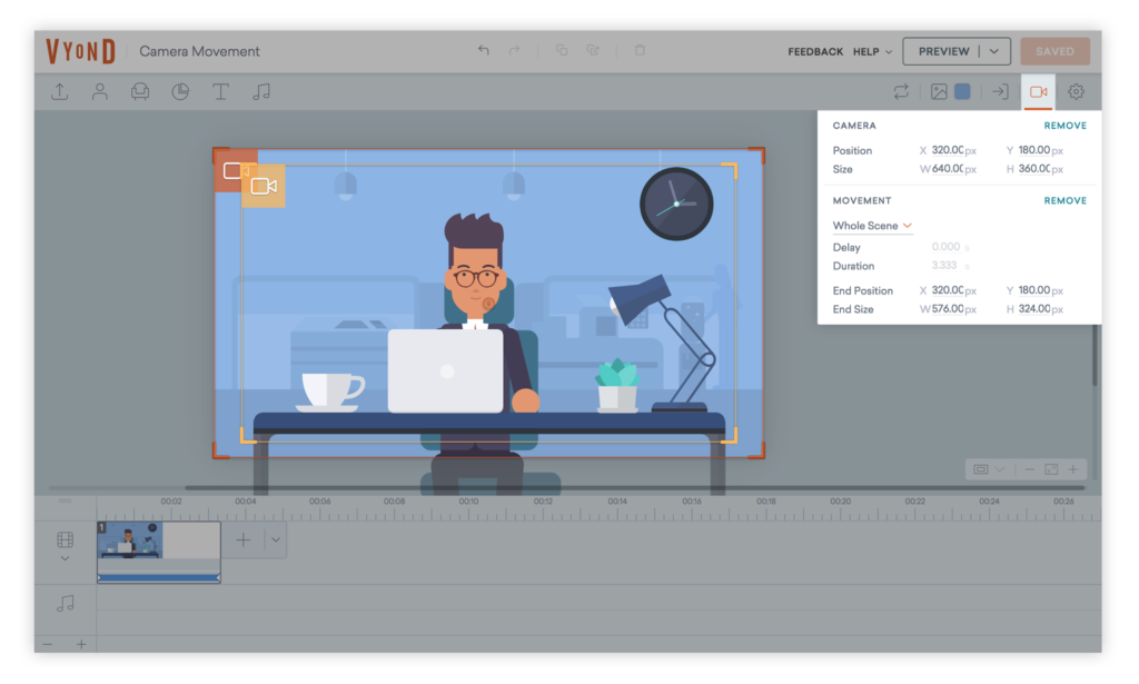 New in Get Inspired - Camera Movements - Vyond Product Releases