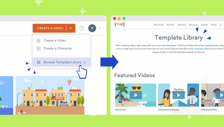 Quick Access to Video Templates - Vyond Product Releases