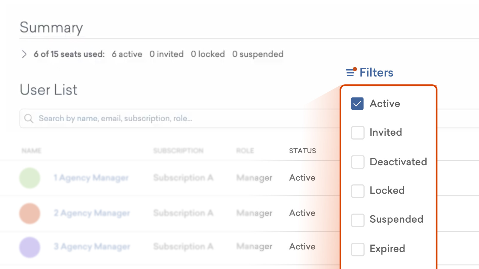Filters in the User List - Vyond Product Releases